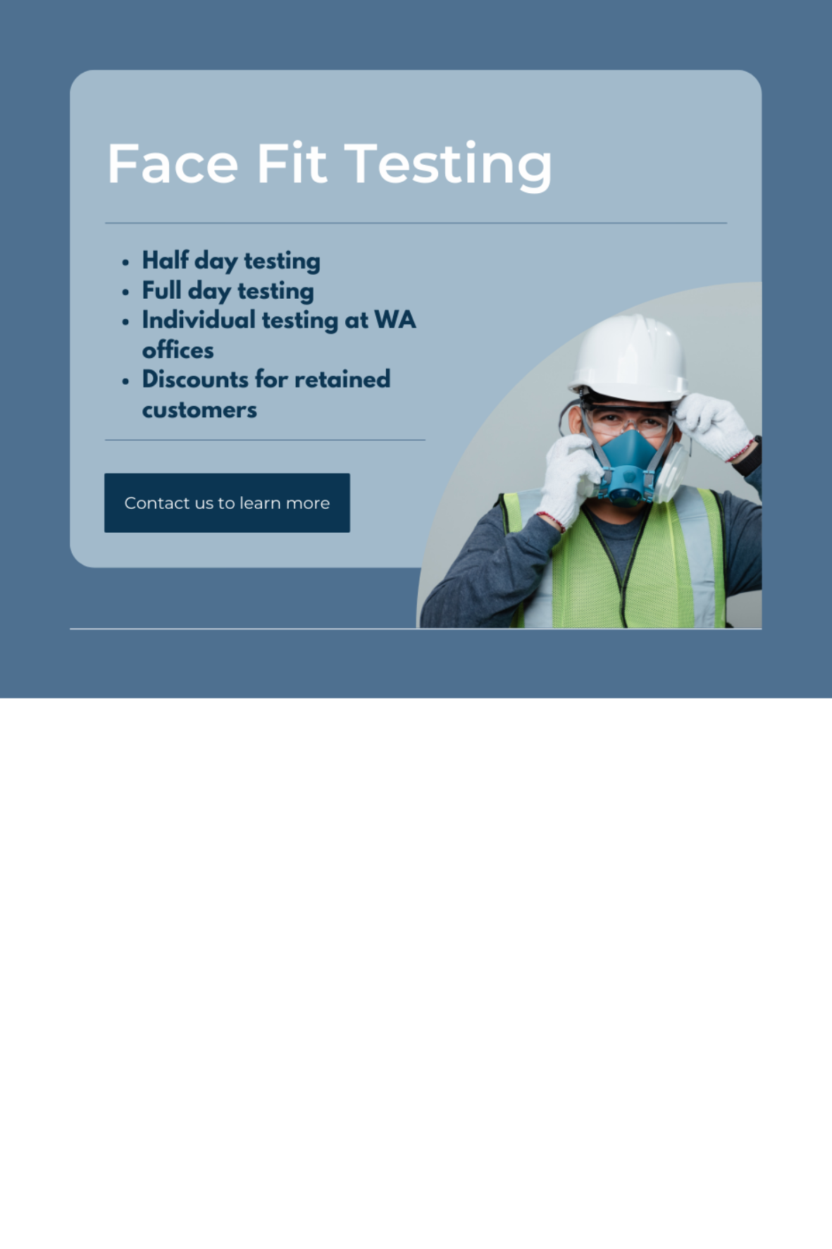 Face Fit Testing | WA Management